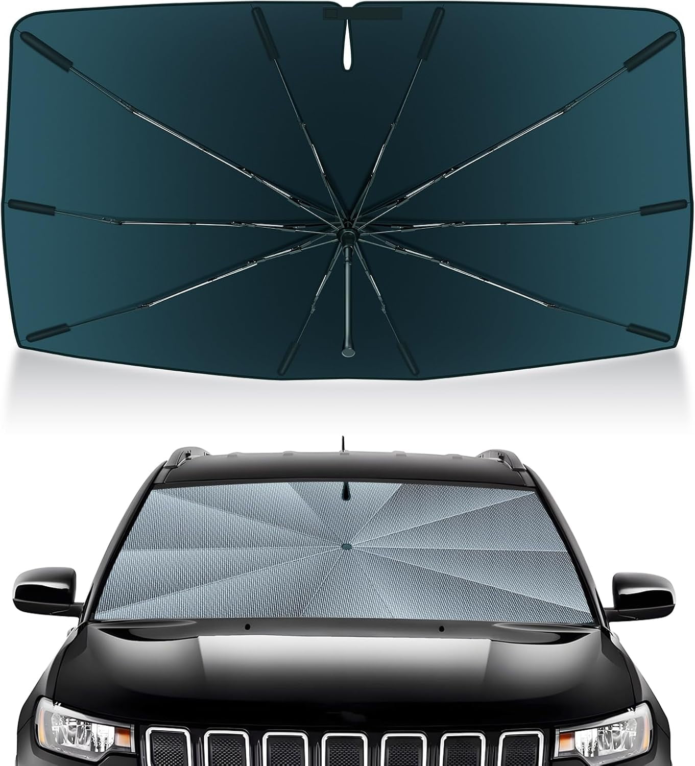 Shukong Windshield Sun Shade Umbrella for 2017-2024 Compass Accessories ...