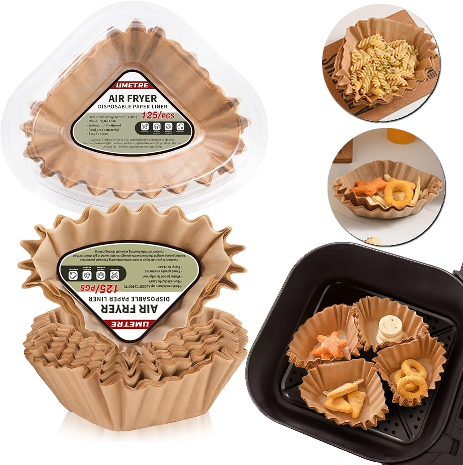 Shukong air fryer paper liners, disposable airfryer liners parchment ...