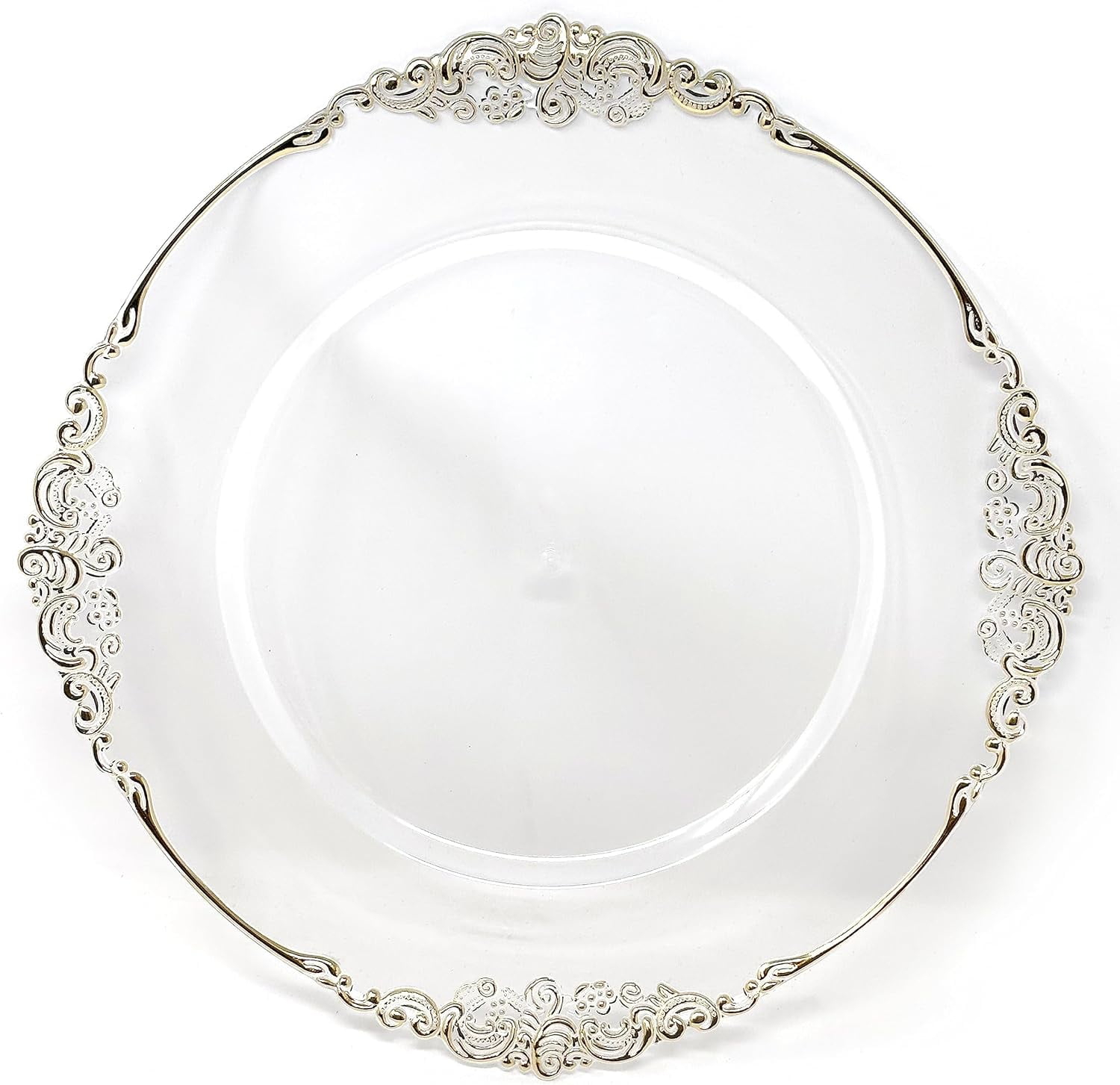 Shukong alala Heavy Quality Round Charger Plates - Clear Chargers for ...