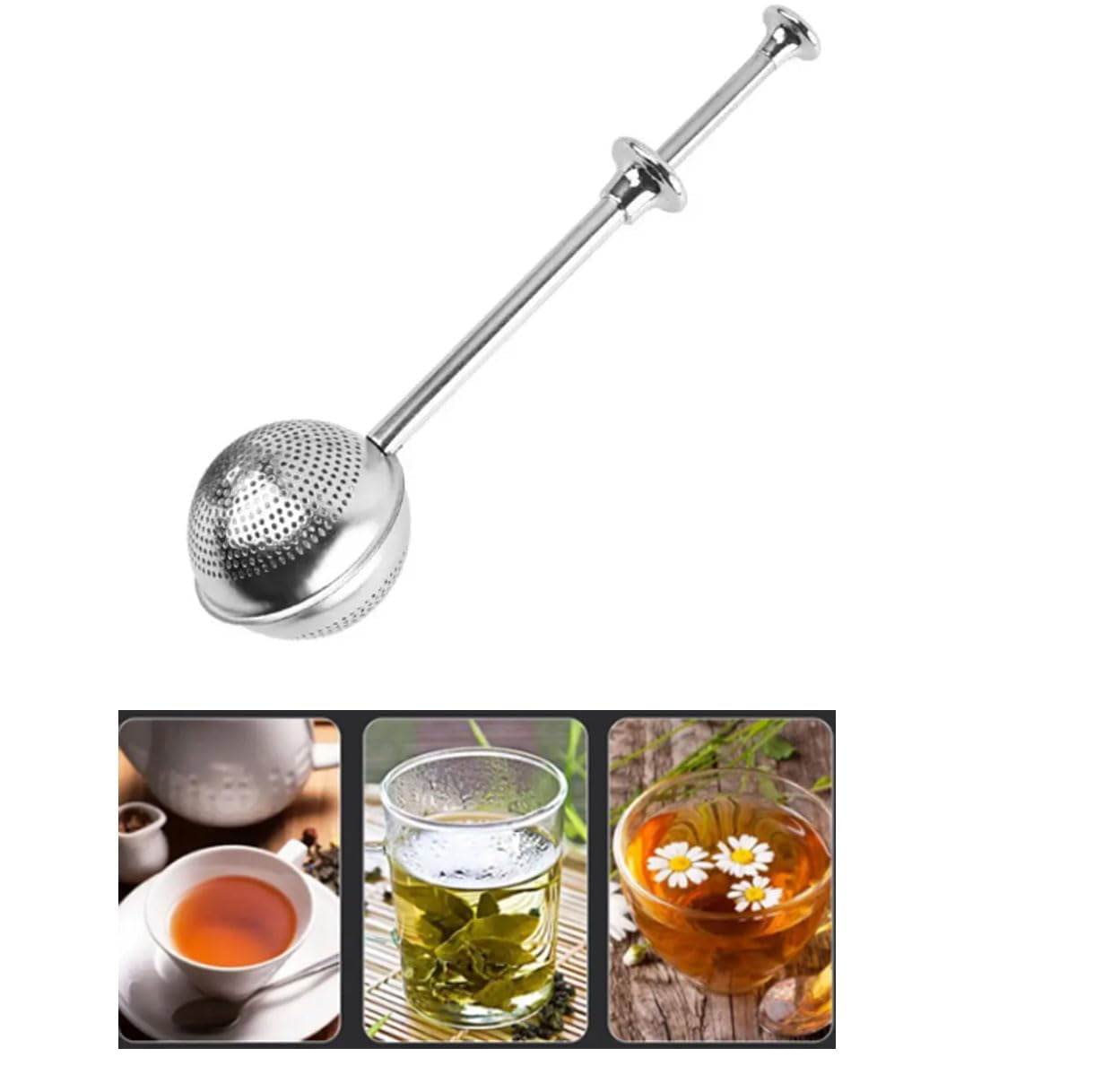 Shulabhcreative Telescopic Tea Infuser Ball Shaped Long Handle Tea ...