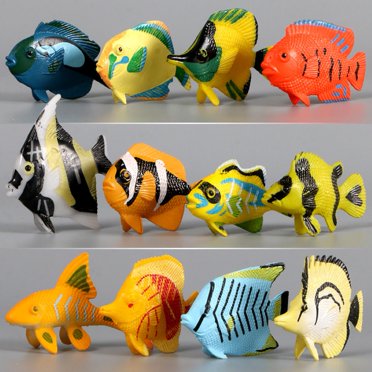 Tropical Fish Animal Figurines - Mini Fish Action Figures Replicas ...