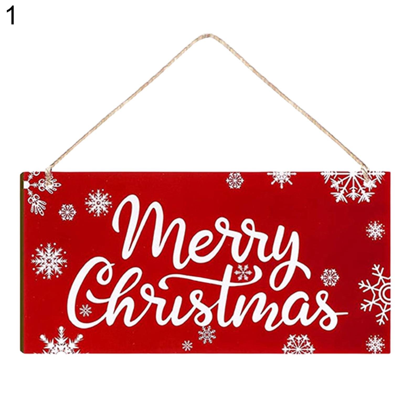 Shulemin Classic Rectangle Christmas Door Sign Wood Rustic Style ...