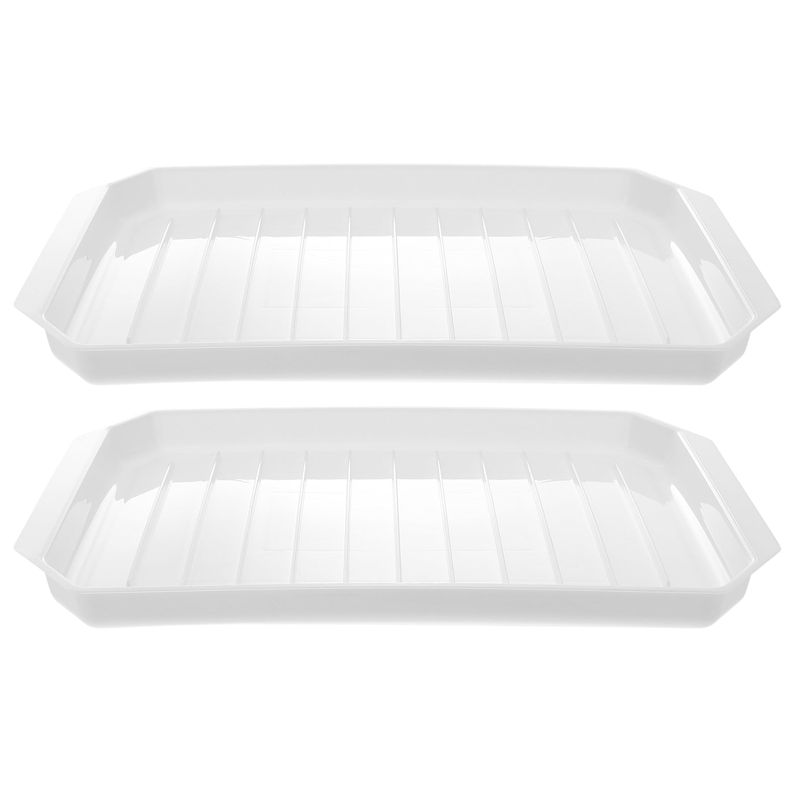 Shuliwen 2 Pcs Microwave Bacon Tray Food Defroster Pan Grill Cooker ...