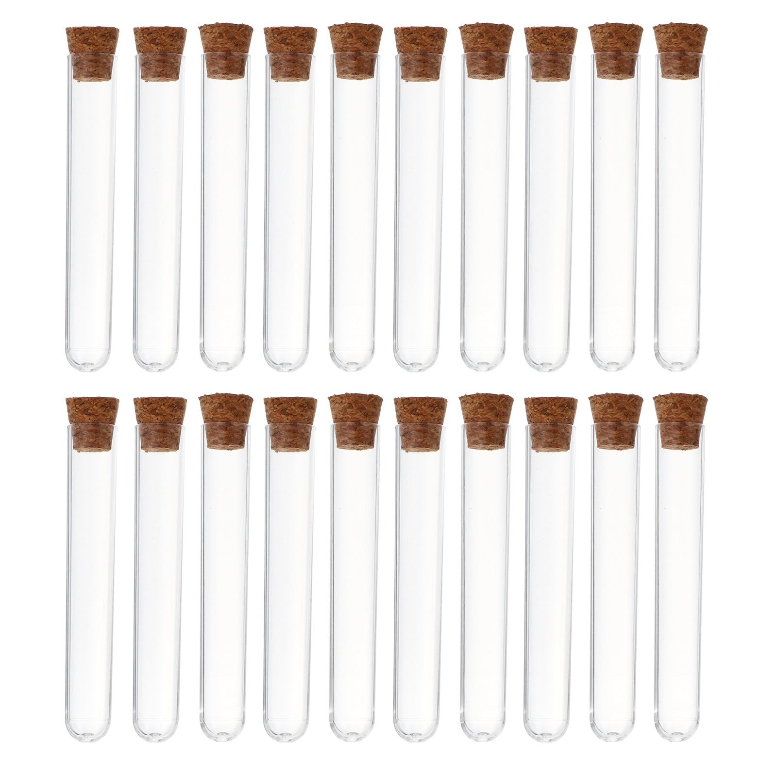 Shuliwen 35pcs Clear Test Tubes 5ml with Wood Stoppers Science Lab ...