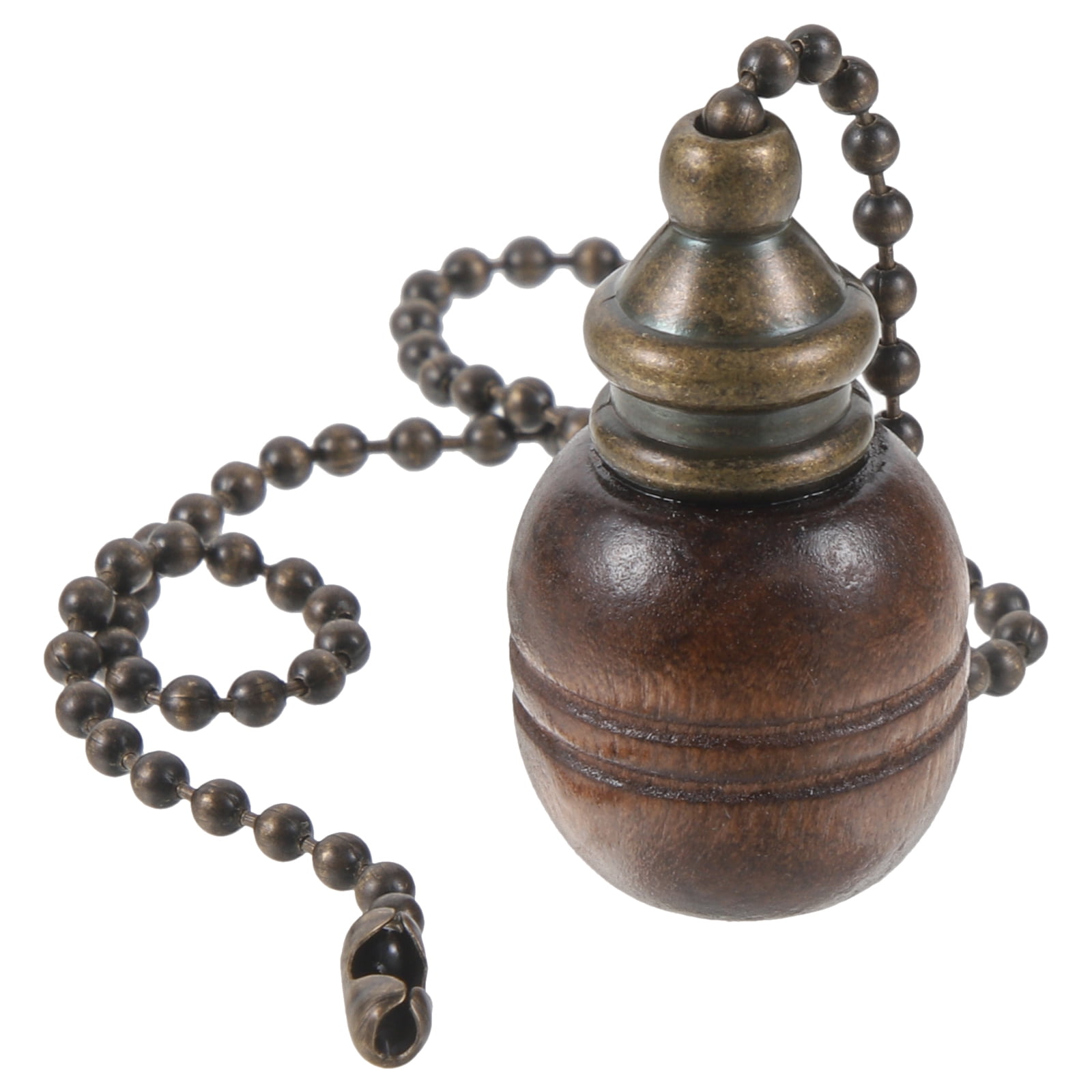 Shuliwen Fan Pull Chains Retro Wood Ball Pull Chain Ceiling Light Chain ...