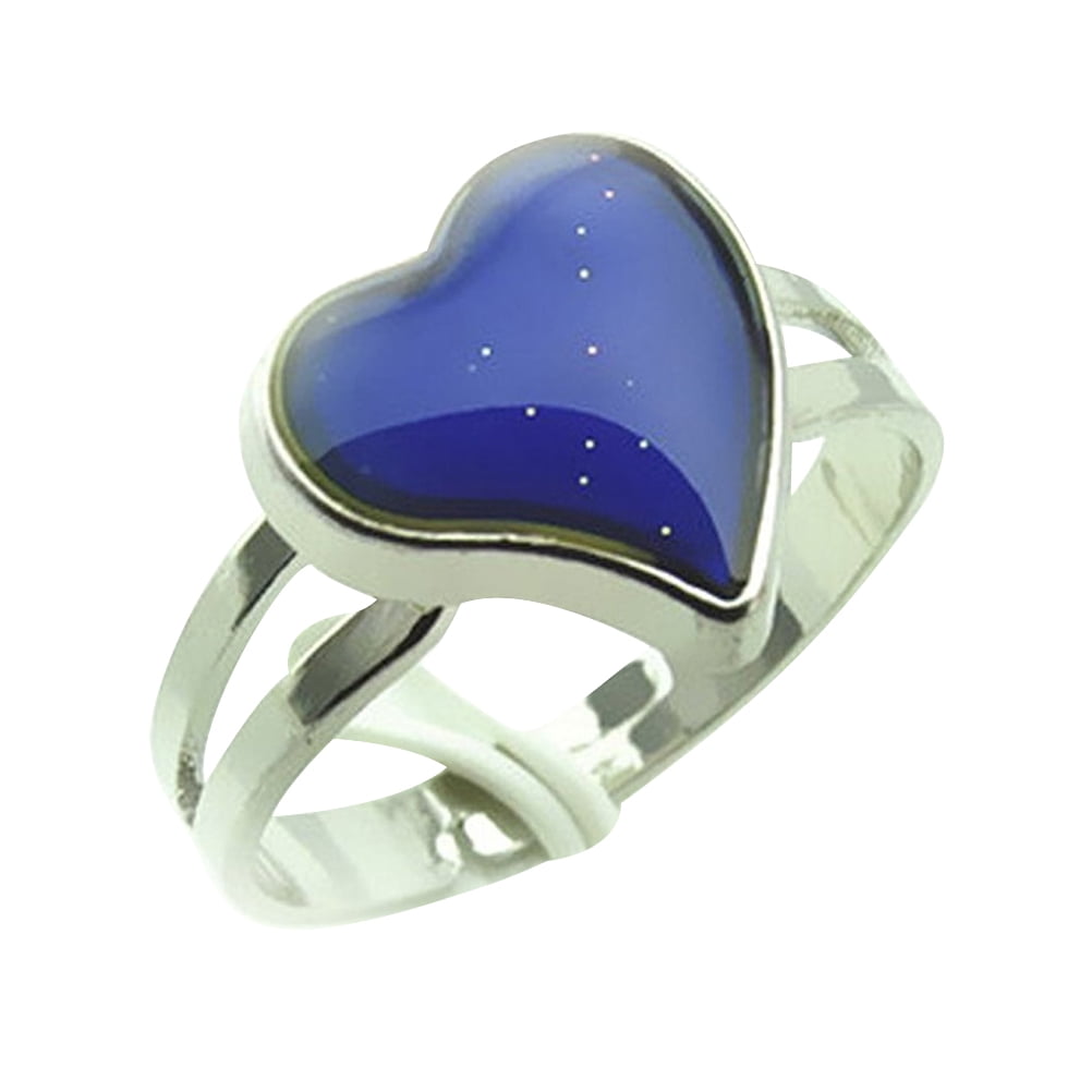Shuliwen Mood ring Adjustable Heart Shaped Color Change Emotion Feeling ...