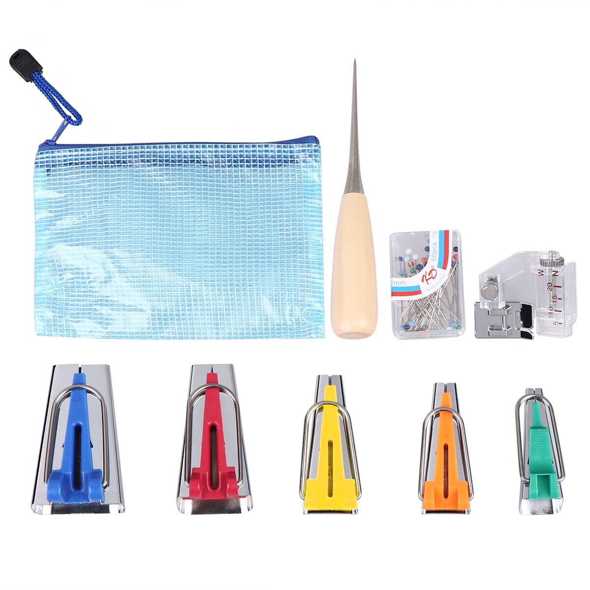 Shuliwen Sewing Bias Tape Maker Tools - 5 Sizes with Bag - Walmart.com