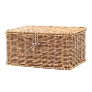 Kouboo Rattan Core Rectangular Storage Basket with Lid, Household ...