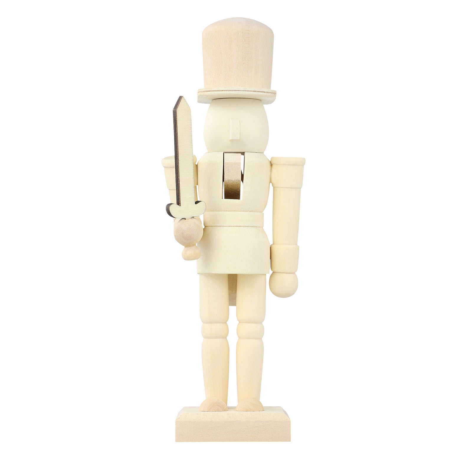 Shuliwen Wooden Nutcracker Paintable Nutcracker Unfinished Wooden ...