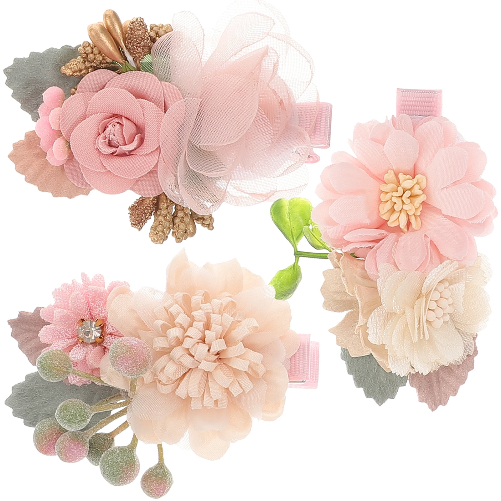 Shuliwen flower hair clip 3pcs Flower Hair Clip Floral Hair Clip ...