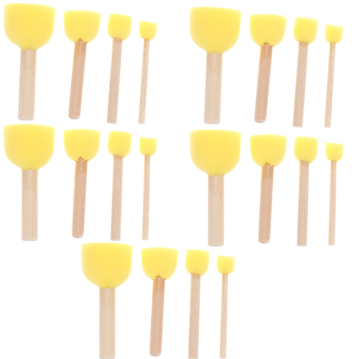 Shuliwen sponge paint brush 20pcs Assorted Size Round Sponges Brush Set ...