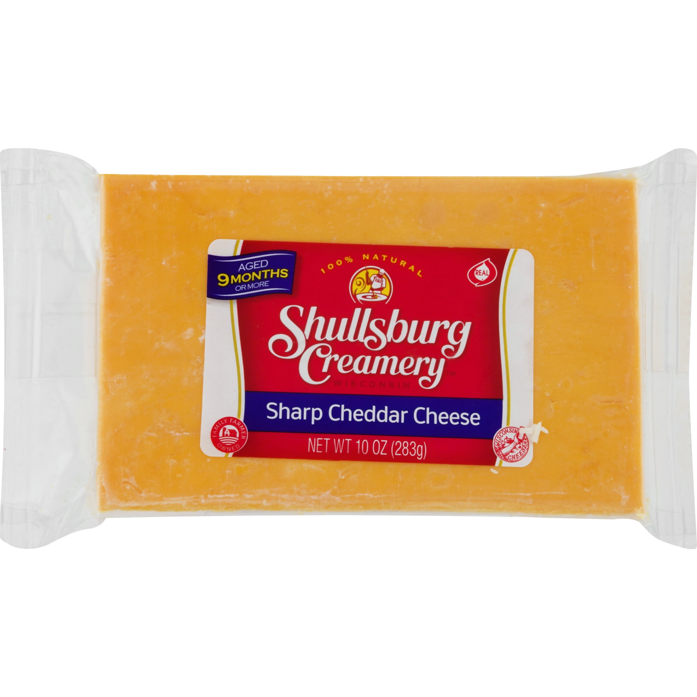 Shullsburg Creamery Block Sharp Cheddar Cheese, 10 oz - Walmart.com