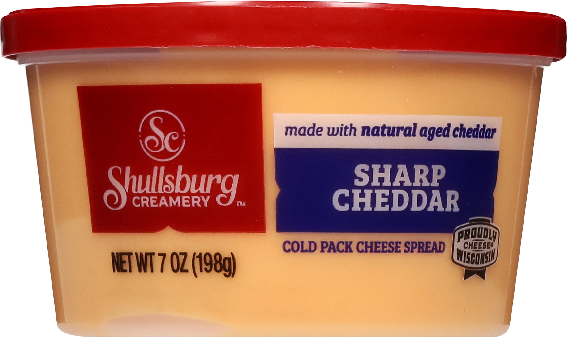Shullsburg Creamery Sharp Cheddar Spreadable Cheese Spread, 7 oz, Tub ...