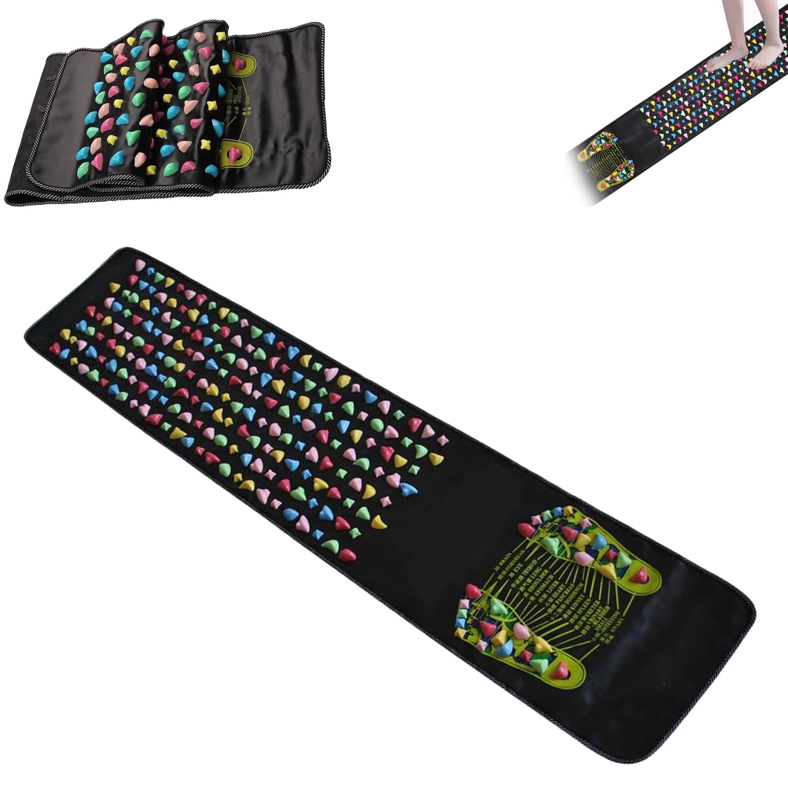 Shumeijian Feet Mat Foot Massage Mat Reflexology Walk Stone Road Foot Acupressure Mat For Long