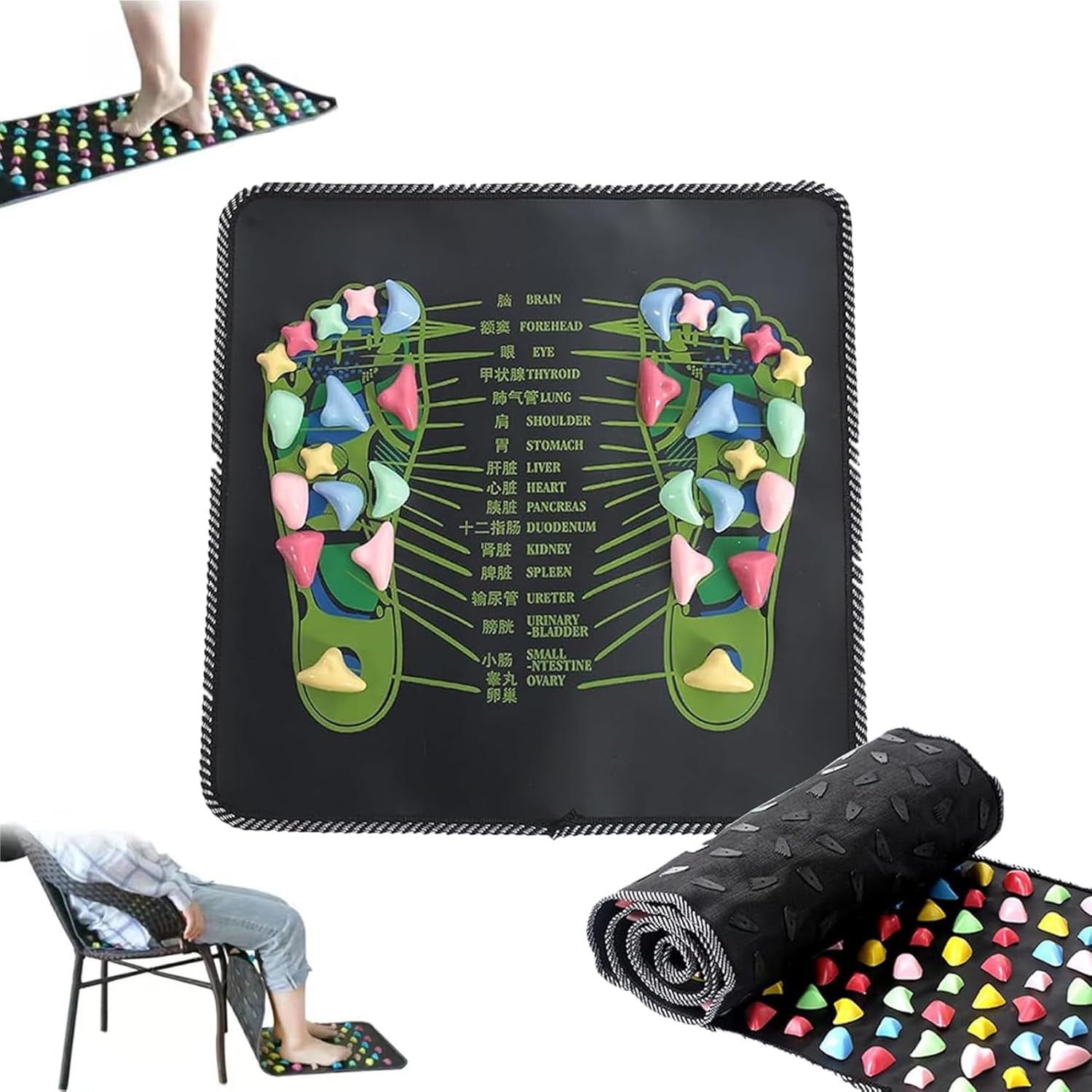 Shumeijian Feet Mat, Foot Massage Mat Reflexology Walk Stone Road, Foot ...