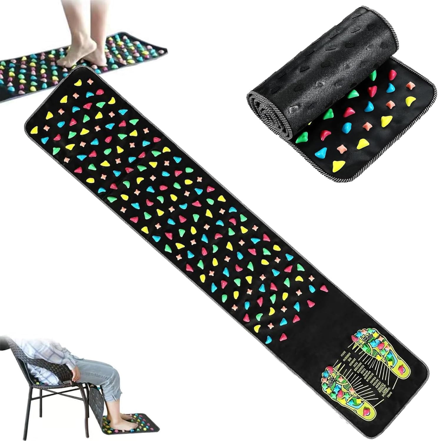 Shumeijian Feet Mat, Foot Massage Mat Reflexology Walk Stone Road, Foot ...
