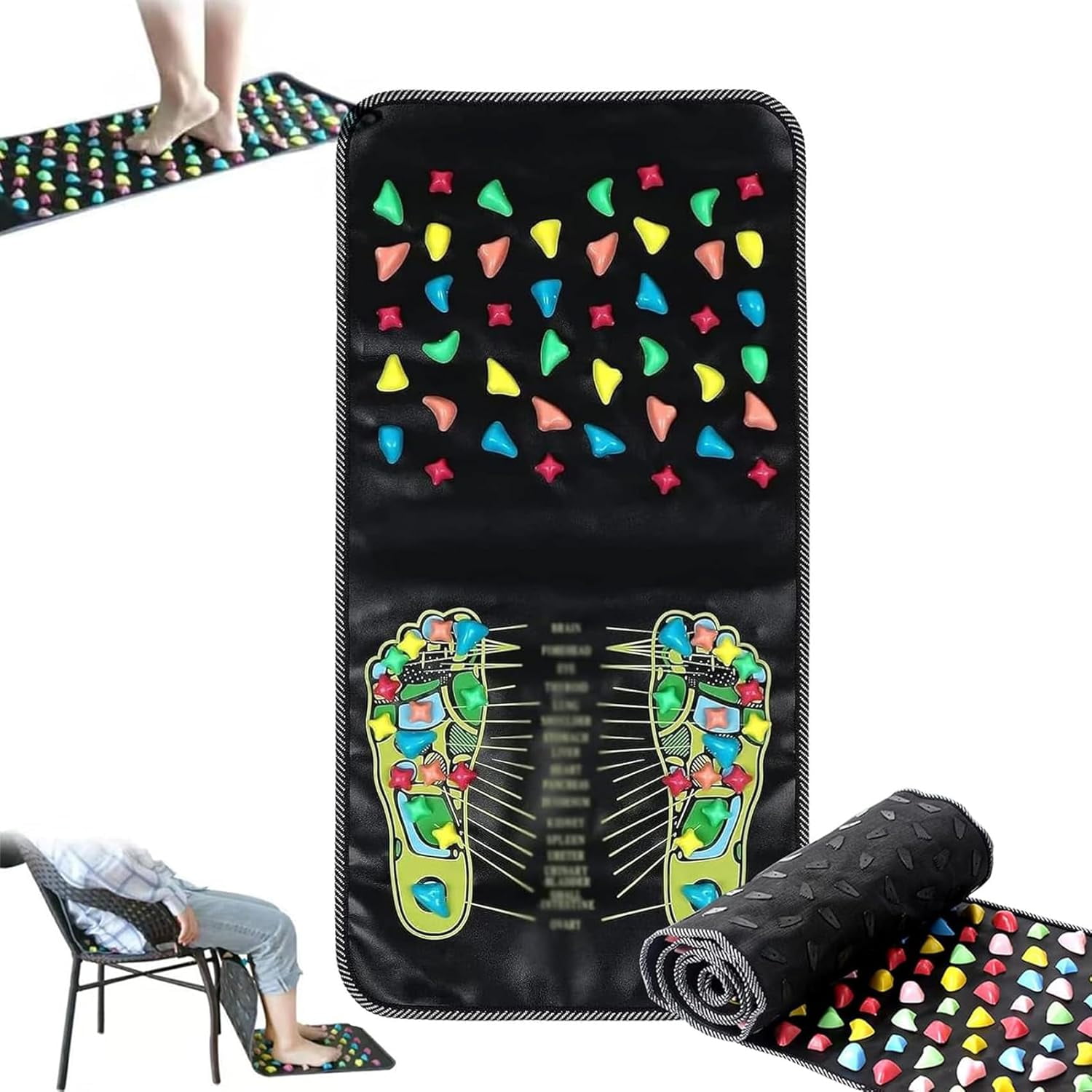 Shumeijian Feet Mat, Foot Massage Mat Reflexology Walk Stone Road, Foot ...