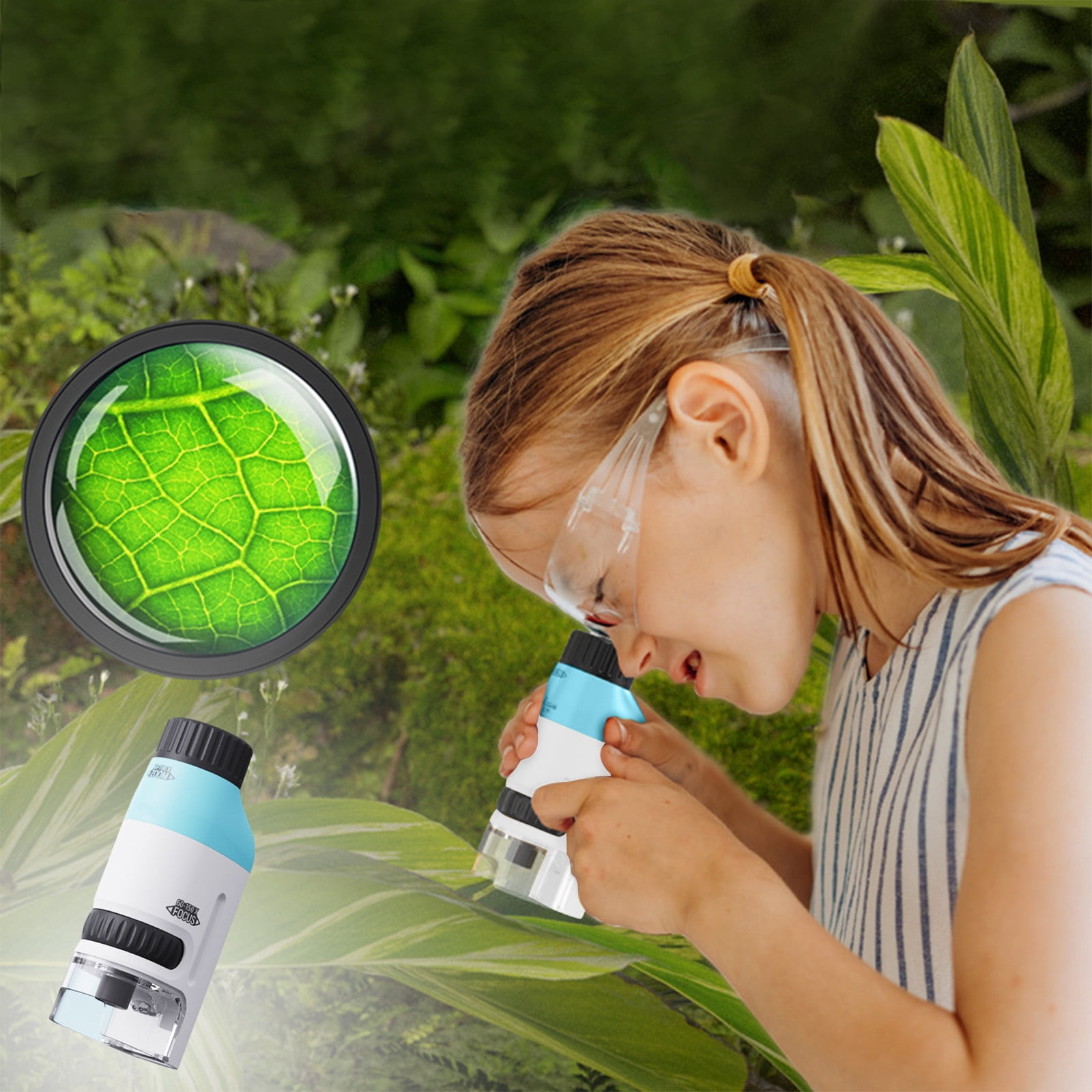 ShunRuiPi Portable Outdoor Mini Microscope,Children Optical Microscope ...