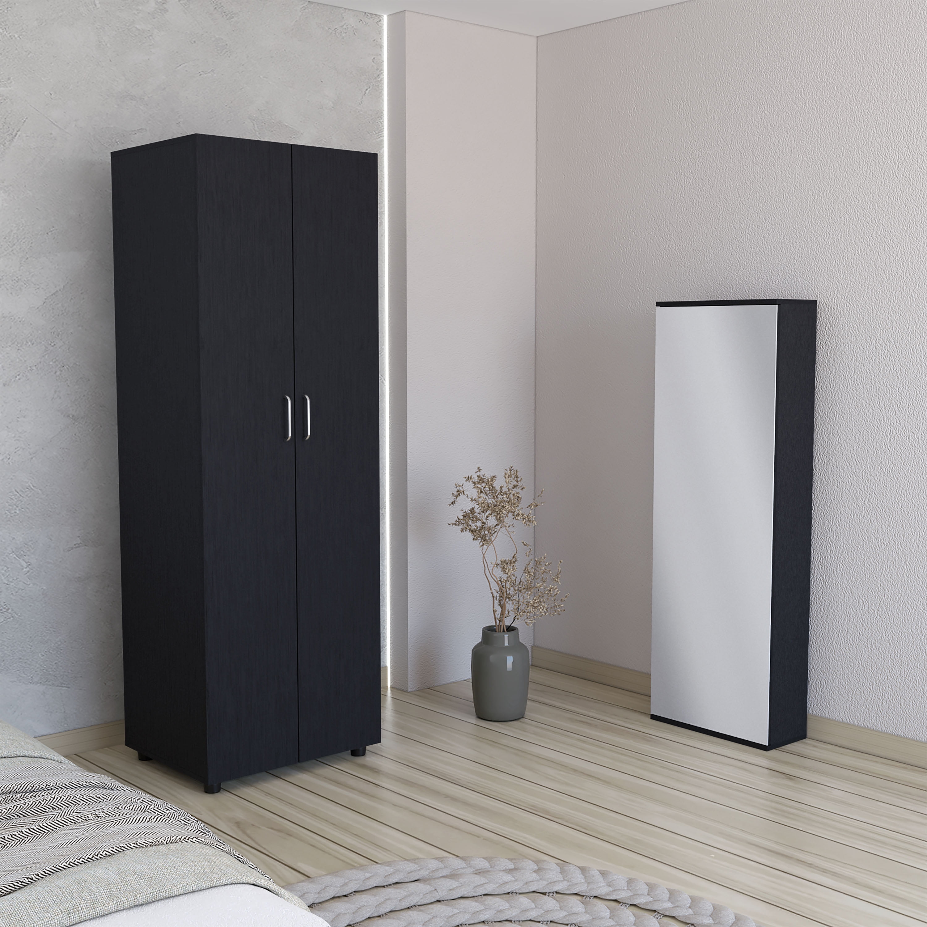 Shunda K 2 Piece Bedroom Set, London Armoire + Baltimore Shoe Rack ...