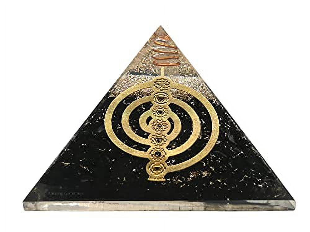 Shungite Crystal Orgone Pyramid, Organite Pyramid Chakra Reiki ...