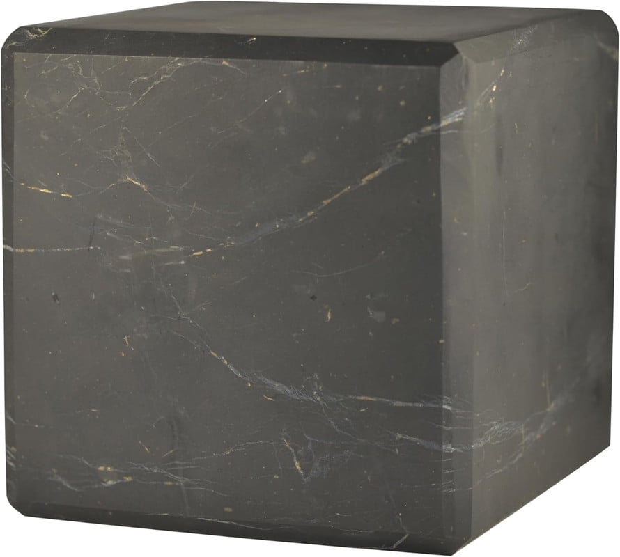 Shungite Cube 100 mm / 3.94" Unpolished – Natural Black Crystal for ...