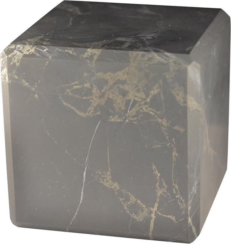 Shungite Cube 90 mm / 3.54" Unpolished – Natural Black Crystal for ...
