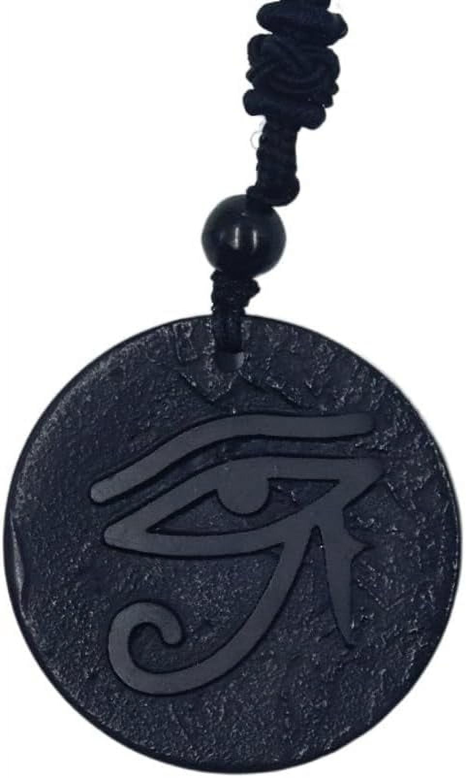 Shungite Eye of Horus Evil Eyes Necklace,Shungite Horus Eyes Necklace ...