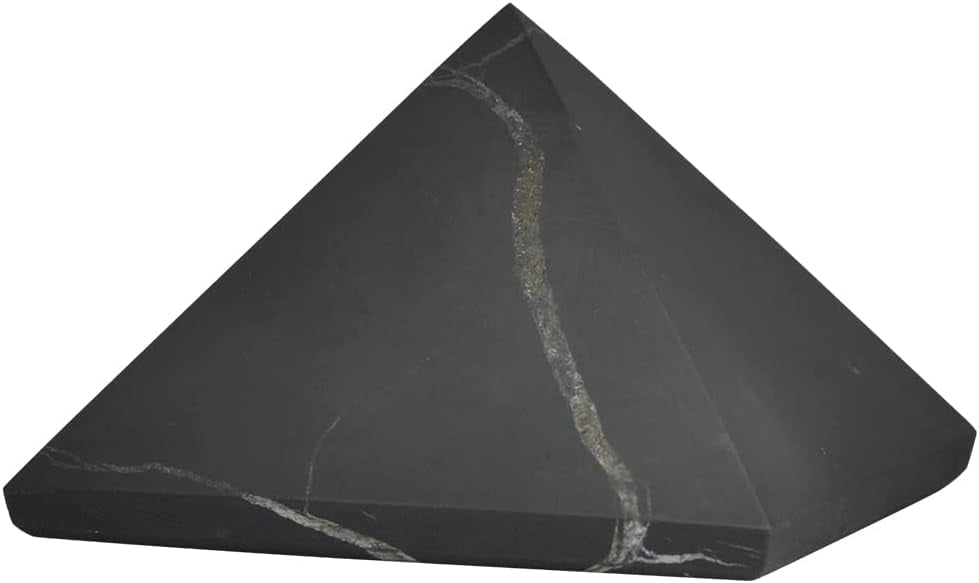 Shungite Miracle Pyramid Unpolished 60mm (2.36 inches) - Natural ...