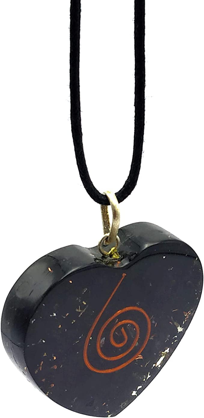 Shungite Organite Necklace Heart, Copper Coil - Walmart.com