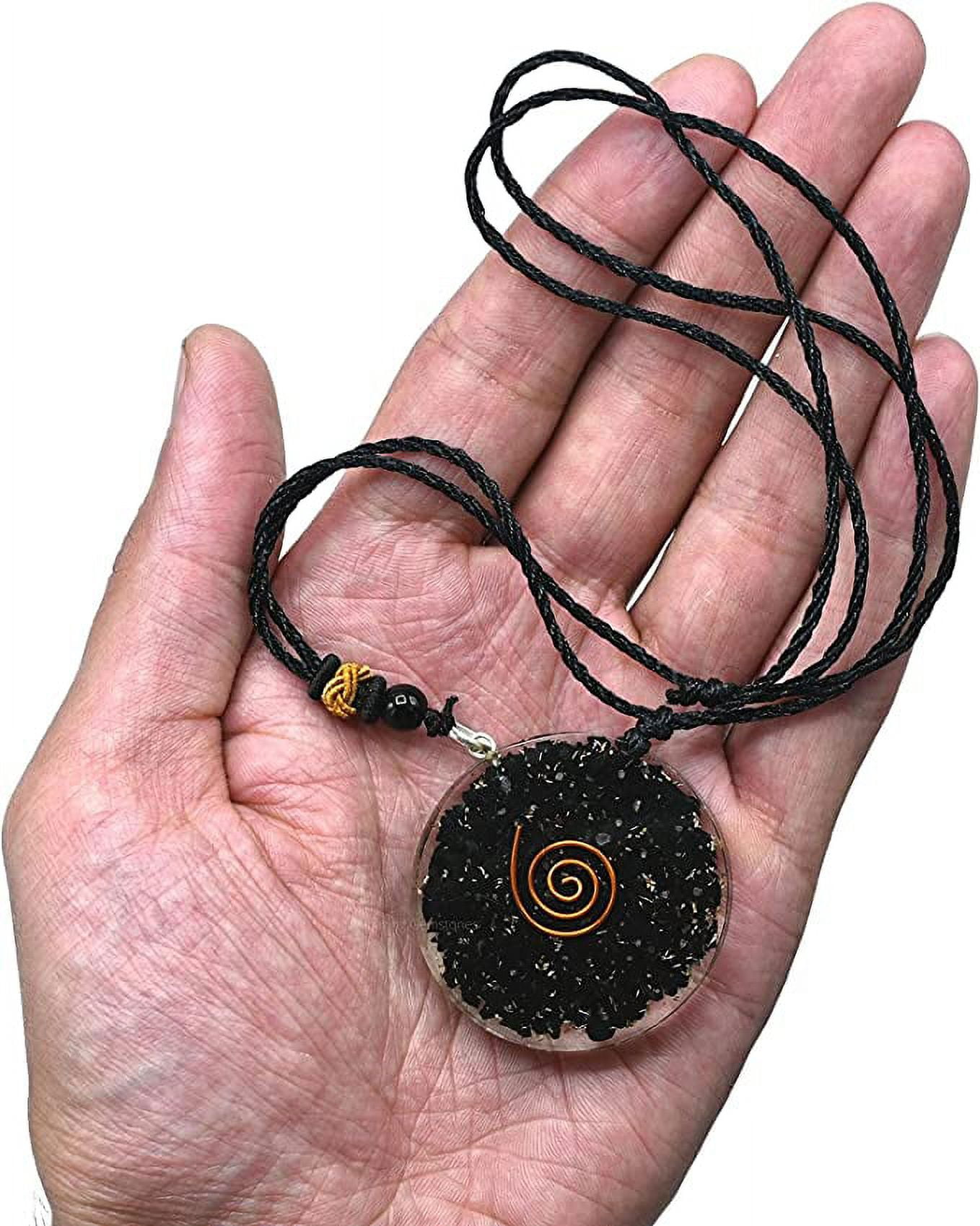 Shungite Organite Necklace Round, Copper Coil - Walmart.com