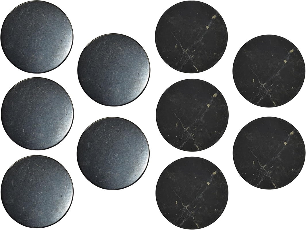 Shungite Stickers Set 10 pk 20mm Polished and Unpolished (5 each ...