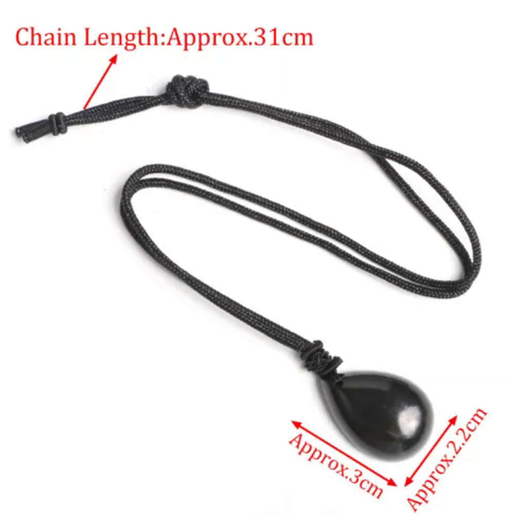 Shungite Stones Crystal Necklace Rope Pendant Reiki Healing Protection ...