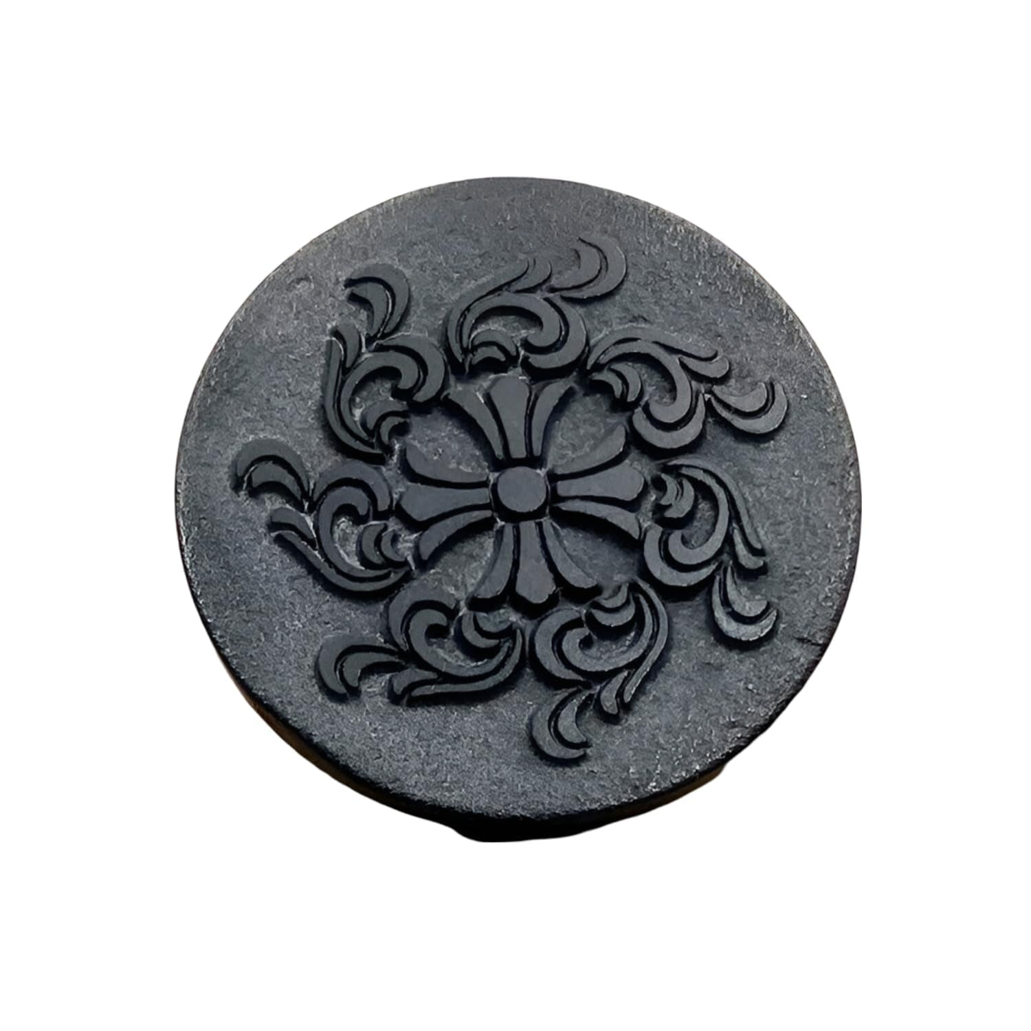 Shungite Sub-Graphite Sticker Antique Antique Engraved Pattern Round ...