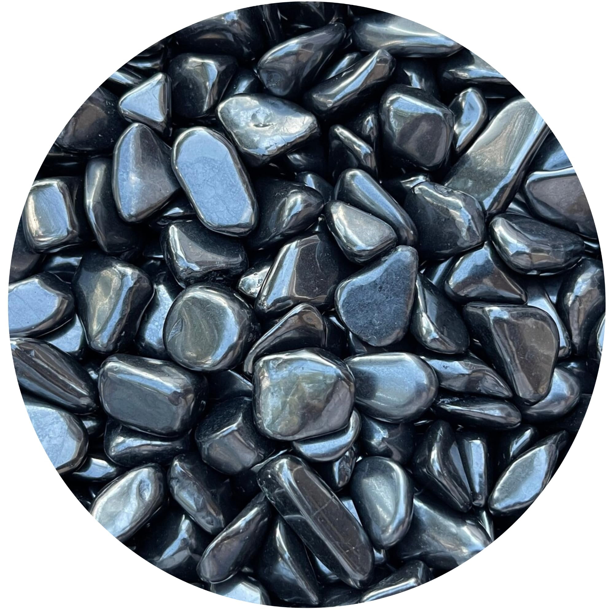 Shungite Tumbled Stones, Polished Natural Shungite Gemstone, Shungite ...