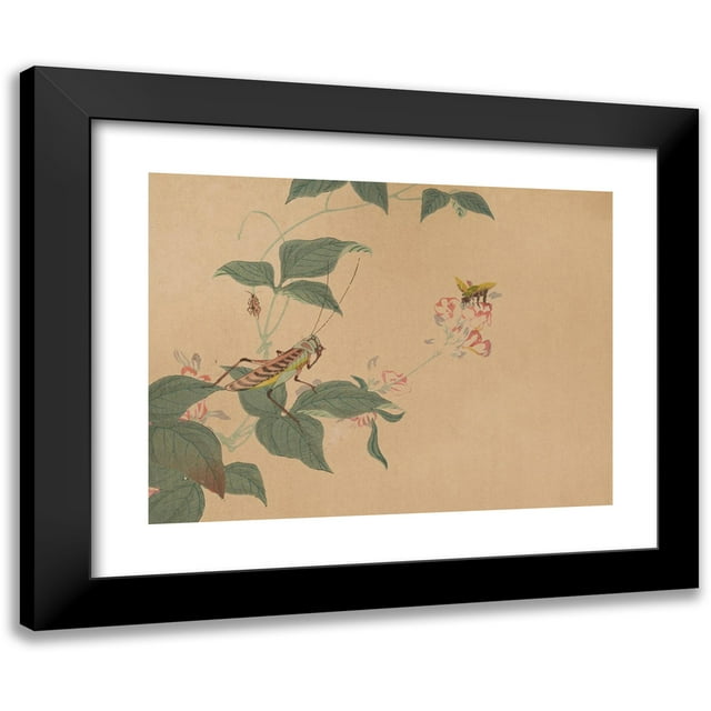 Shunkei Mori 14x12 Black Modern Framed Museum Art Print Titled - Chuka Senzen, Pl.11 (ca 1889 ...