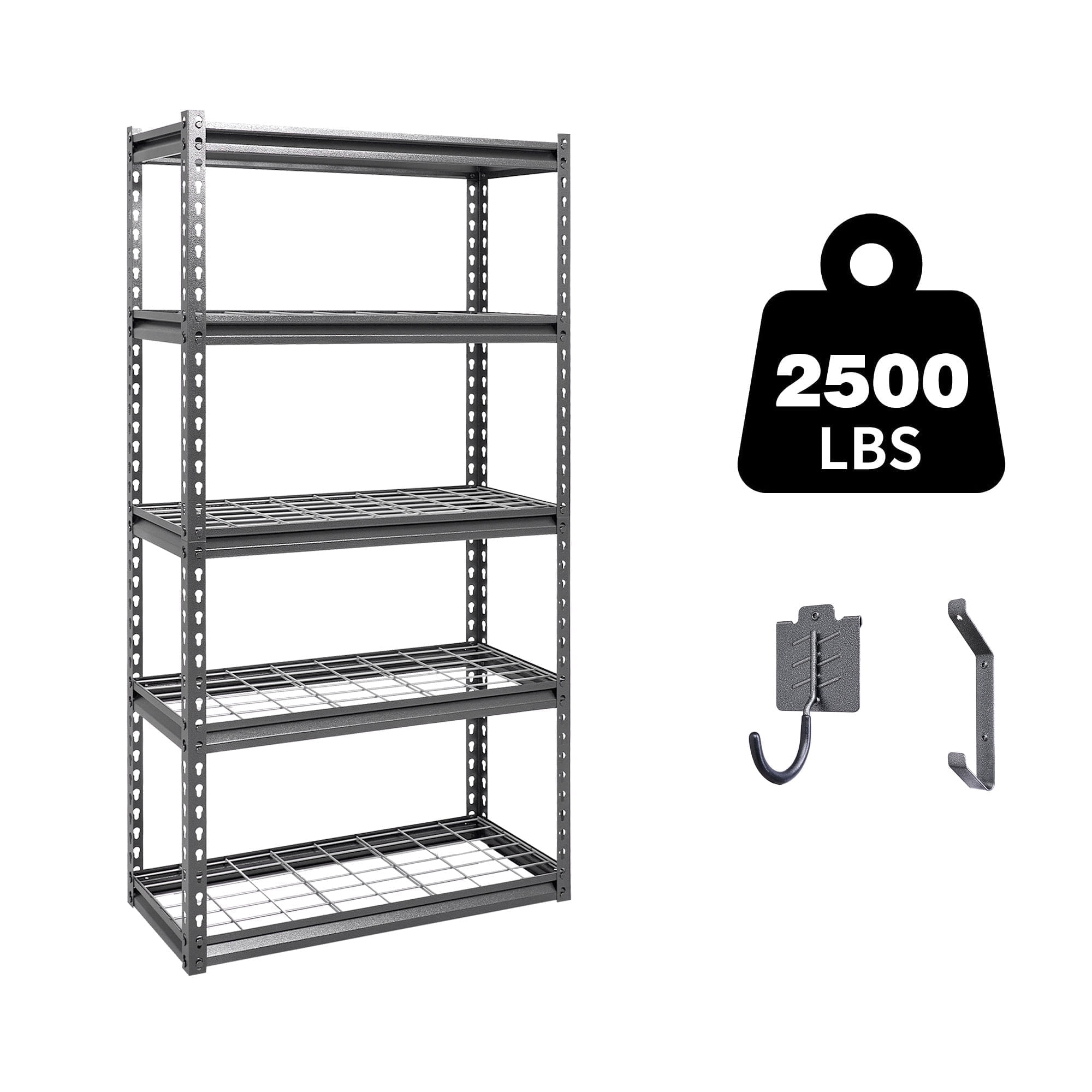 Shuntong The Atlas 60"H Heavy Duty Garage Shelving, 5-Tier Metal ...