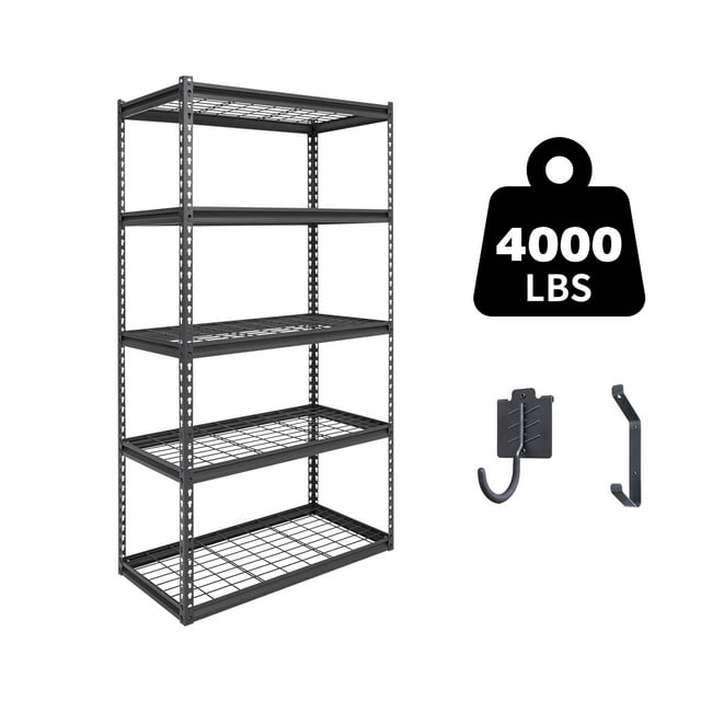"Shuntong Atlas 4000Lbs 5-Tier Steel Shelving Unit, 36""W x 18""D x 72 ...