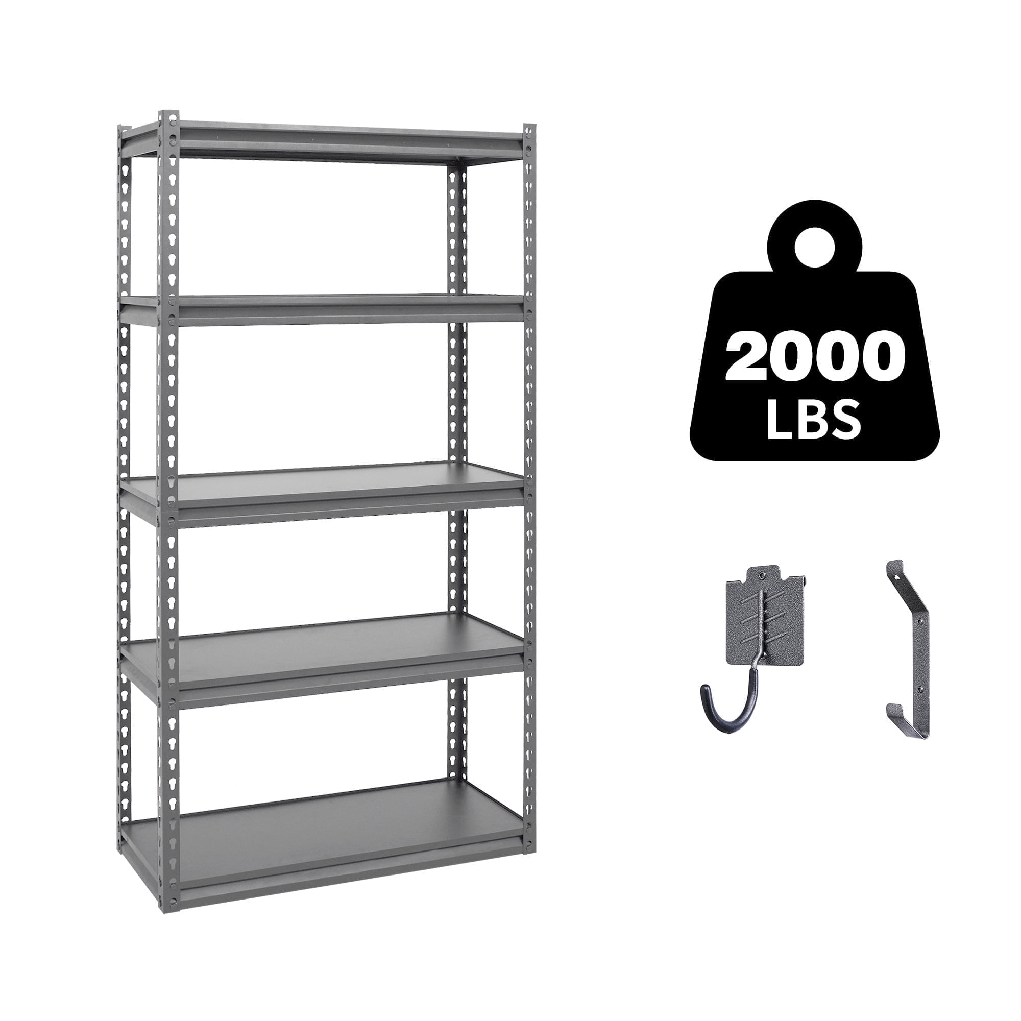 Shuntong The Atlas 60"H Heavy Duty Garage Shelving, 5-Tier Metal ...