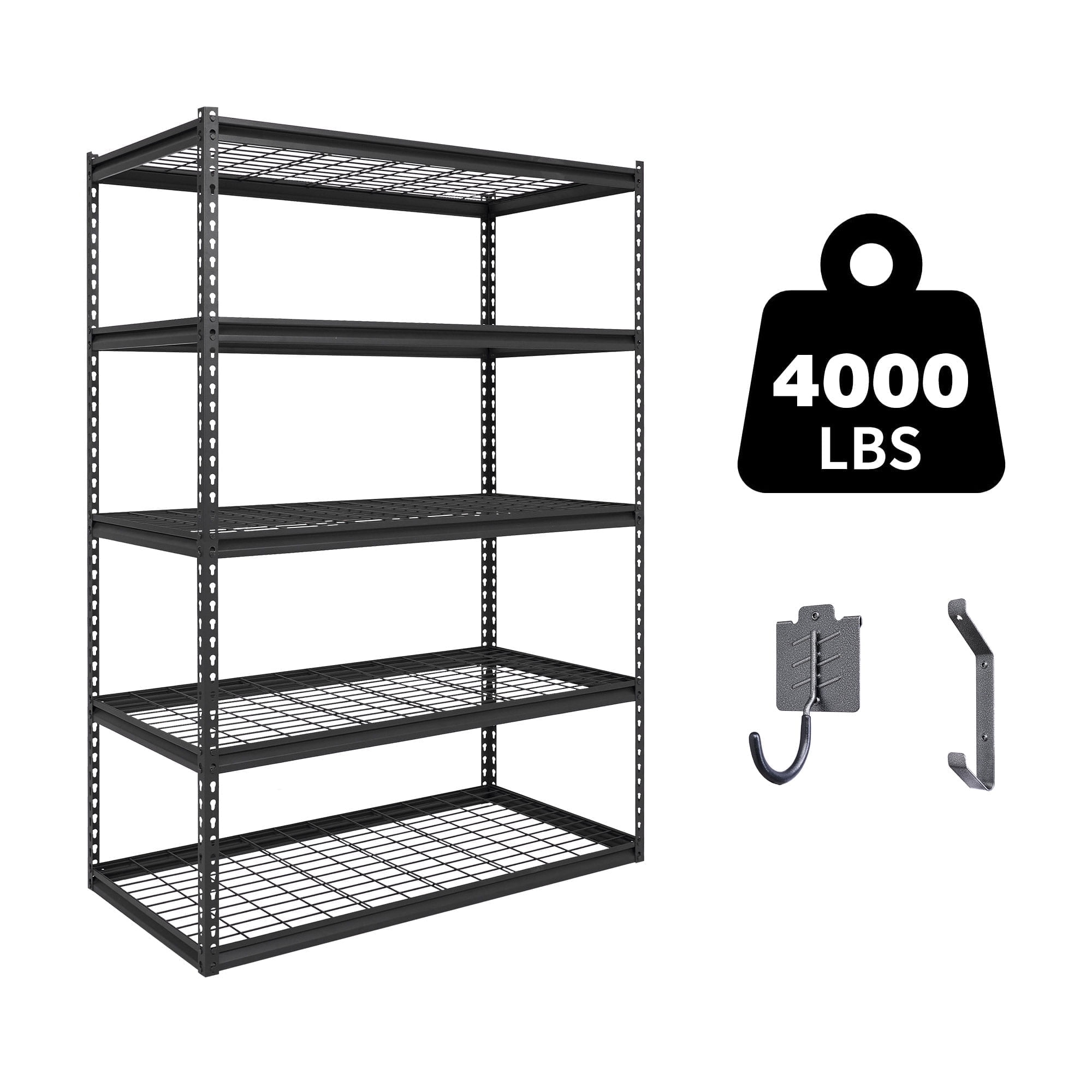 Shuntong Atlas 48"W x 24"D x 72"H 5-Tier Adjustable Heavy Duty Storage ...