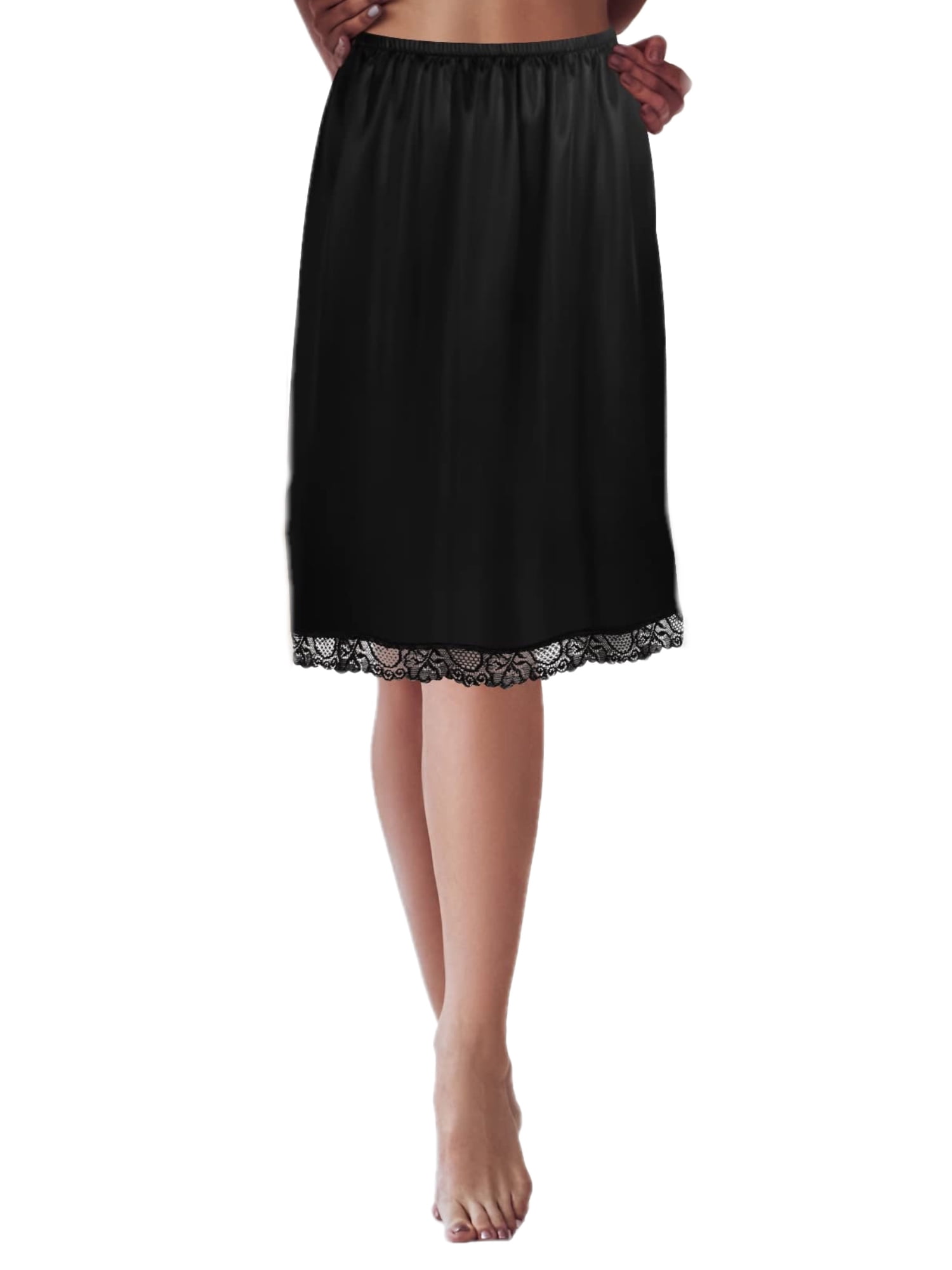 Shunvnny Women´s Half Slips Underskirt Elastic High Waist Solid Color
