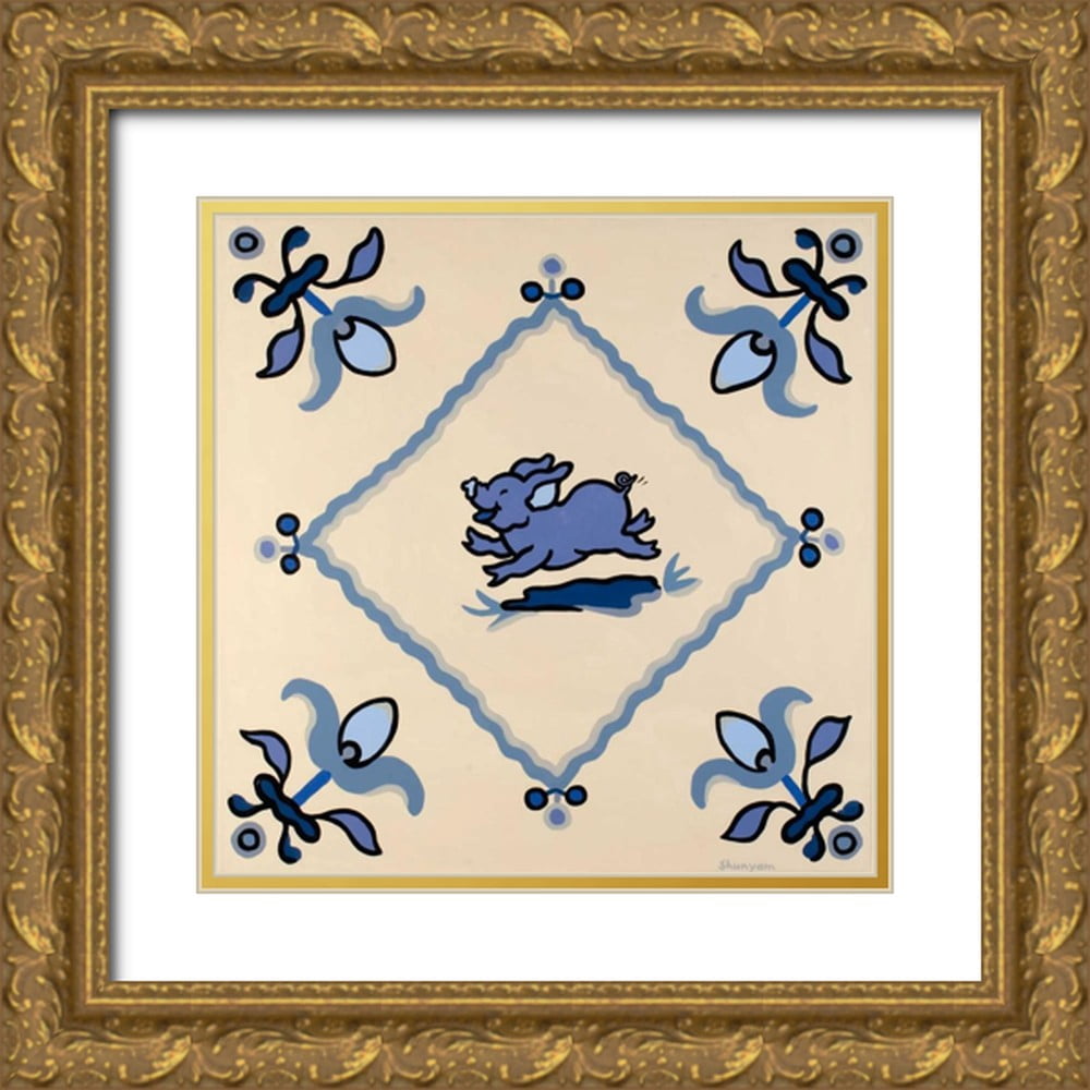 Shunyam, van Steveninck 15x15 Gold Ornate Wood Framed with Double ...