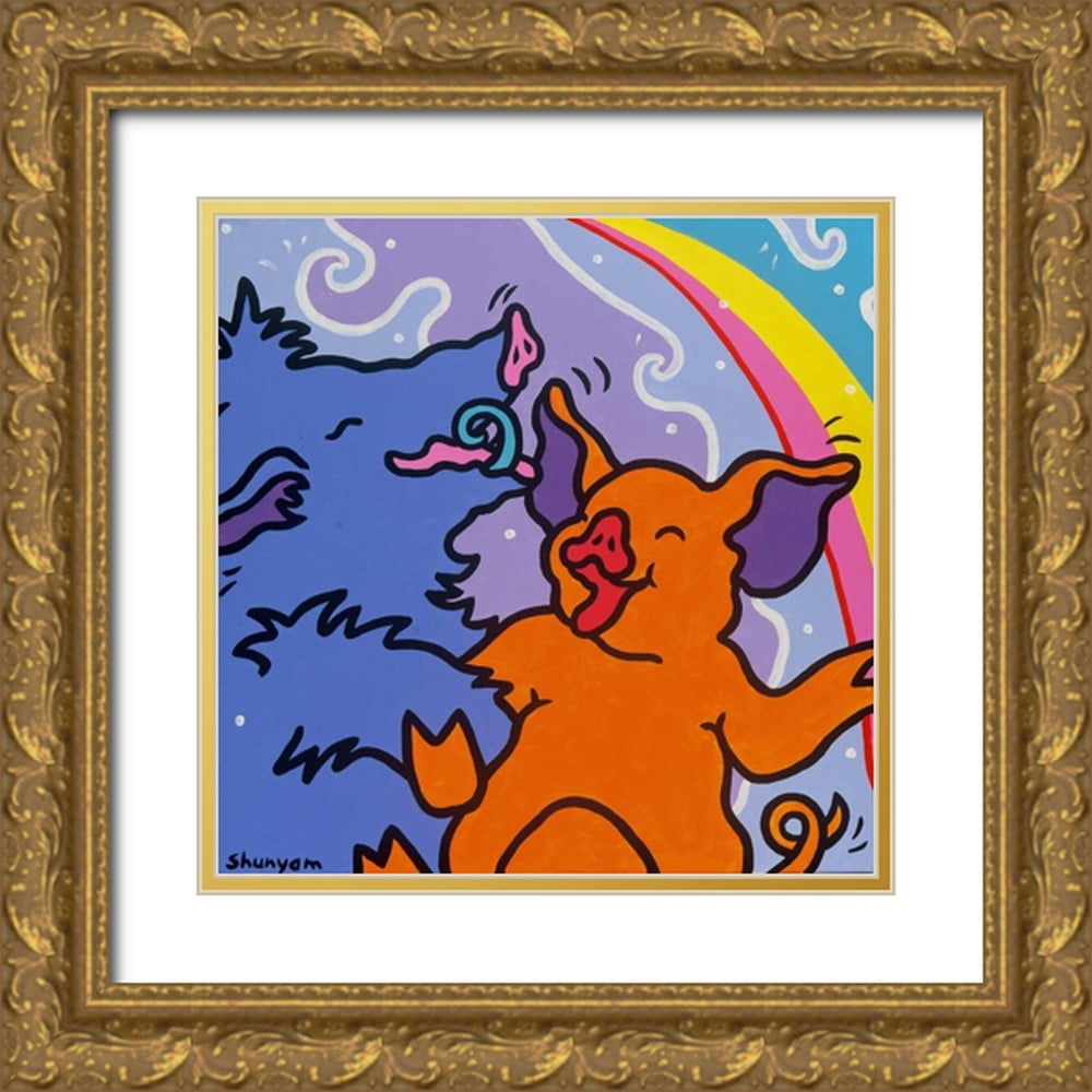 Shunyam, van Steveninck 15x15 Gold Ornate Wood Framed with Double ...