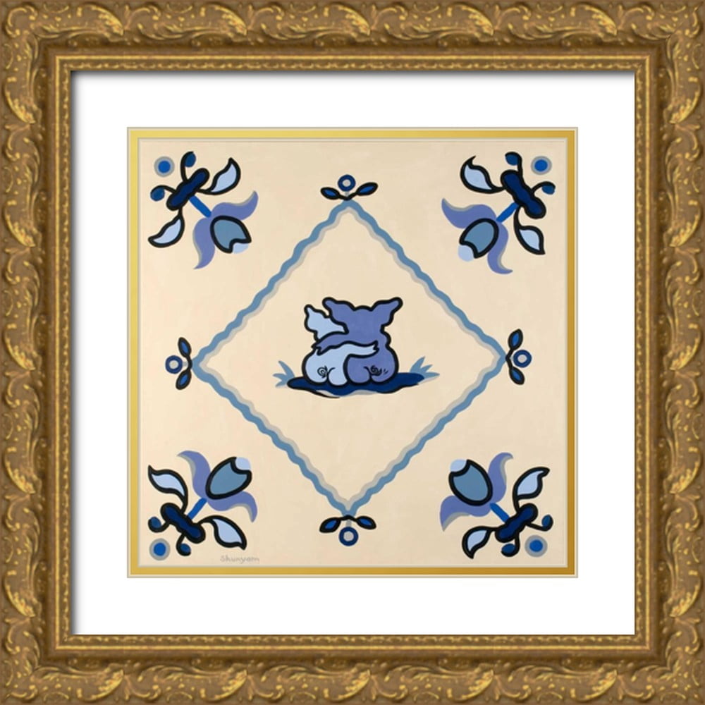 Shunyam, van Steveninck 20x20 Gold Ornate Wood Framed with Double ...