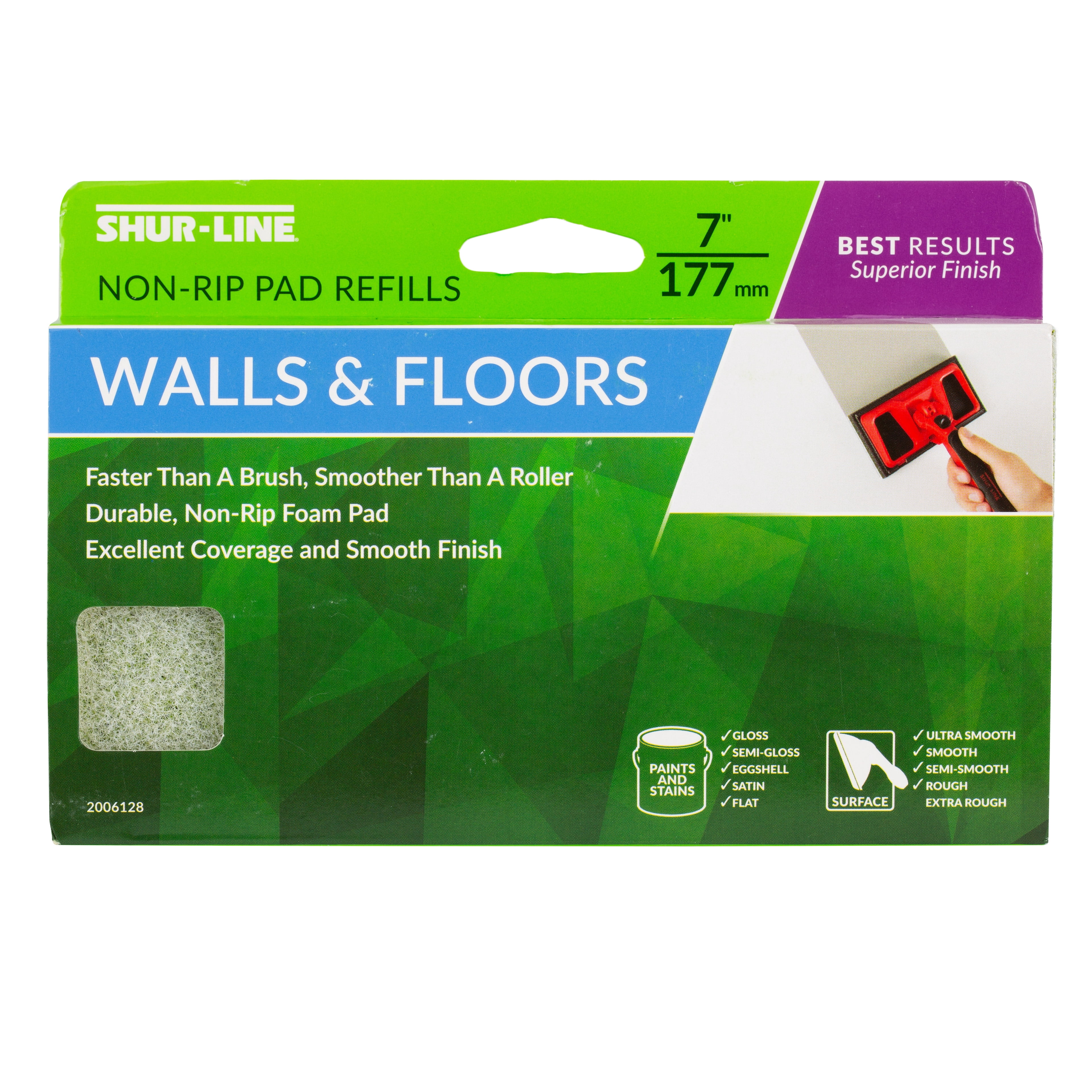 Shur-Line 7 in. Non-Rip Paint Pad Refill - Walmart.com