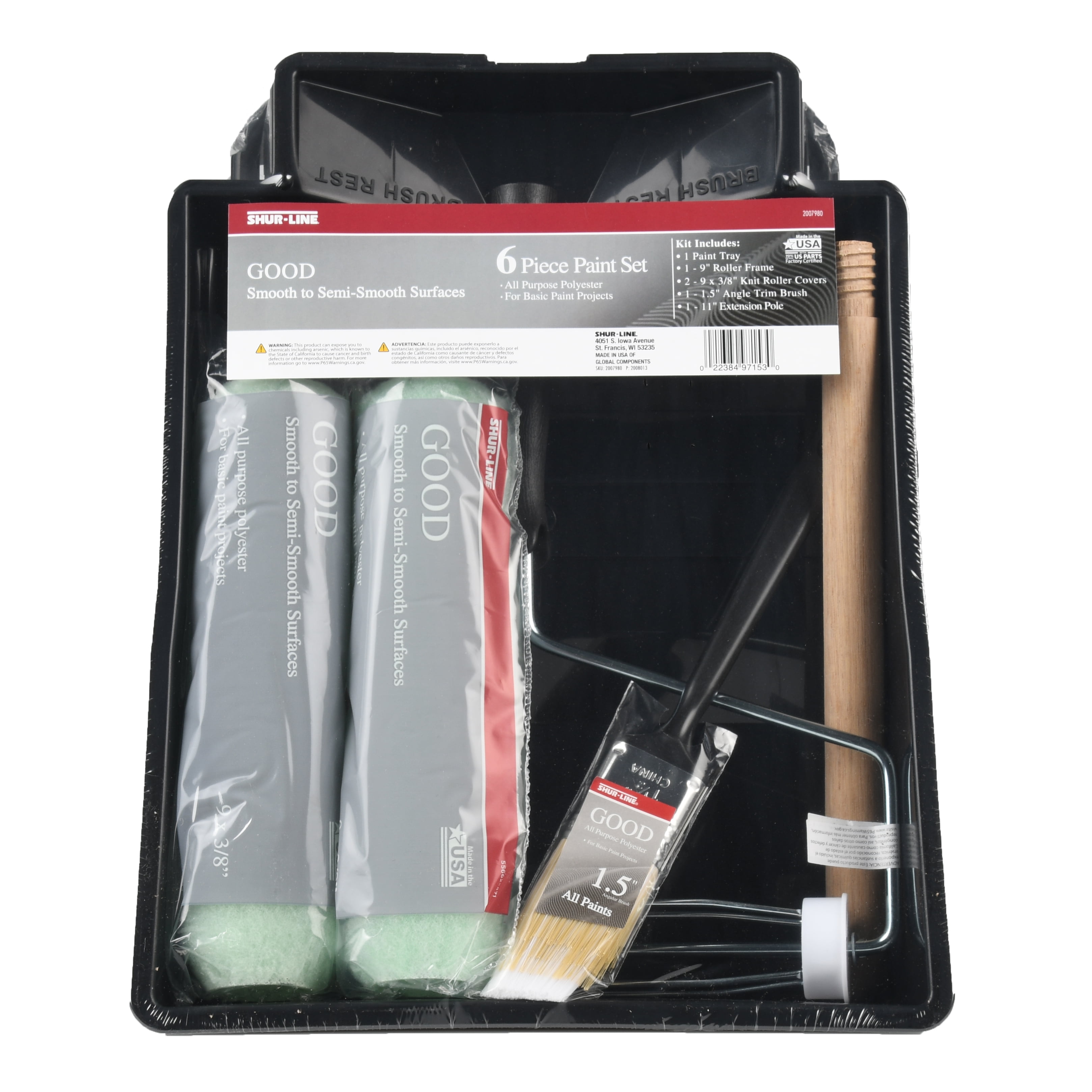 Shur-Line Good Paint Tray Set, 6 Piece - Walmart.com