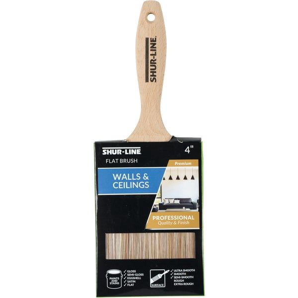 Shur-Line Shur-Flow Paint + Primer 4 In. Flat Wall Paint Brush ...