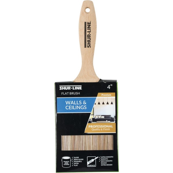 Shur-Line Shur-Flow Paint + Primer 4 In. Flat Wall Paint Brush ...