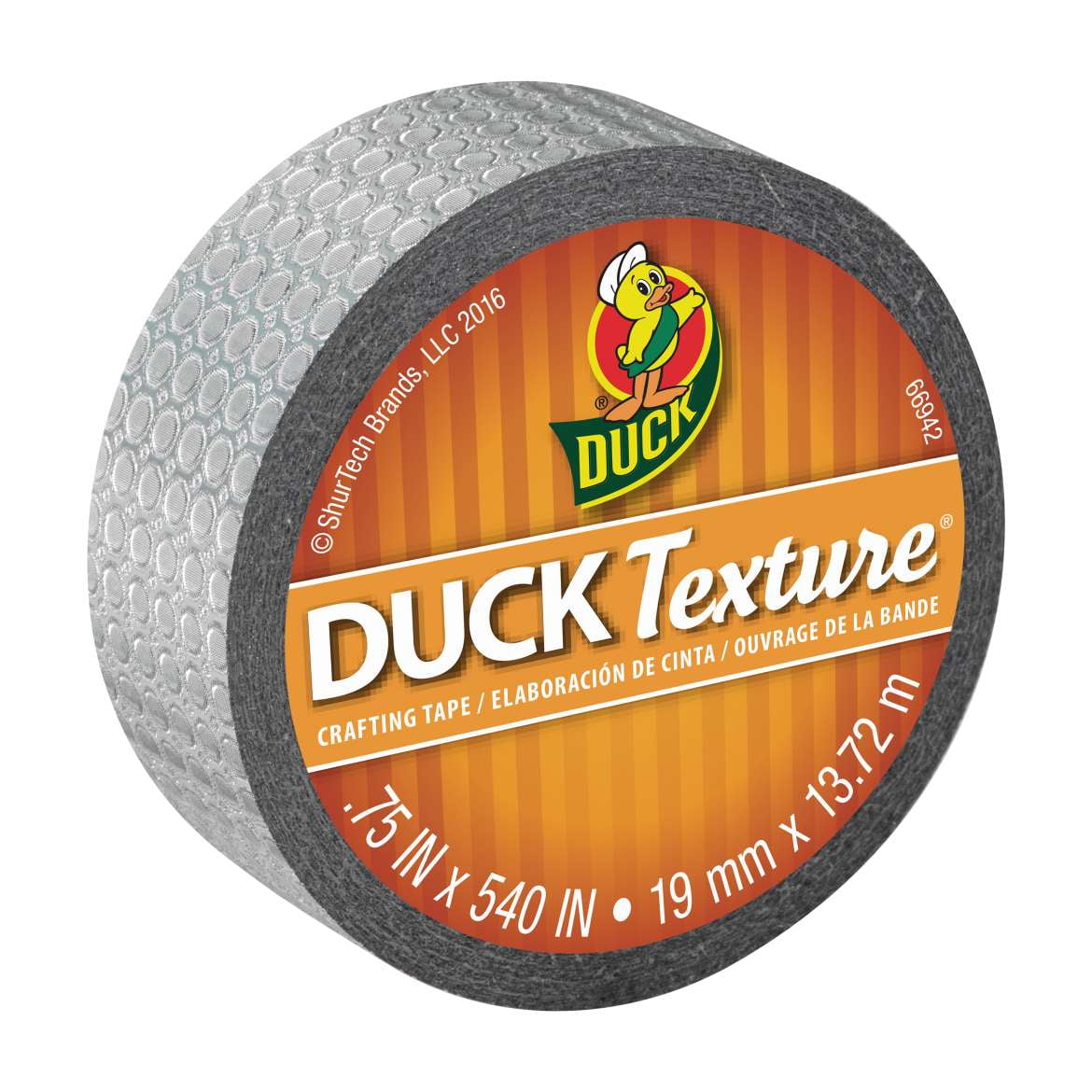 ShurTech Duck Texture Crafting Tape - 0.75" x 15 yd, Silver Dot ...