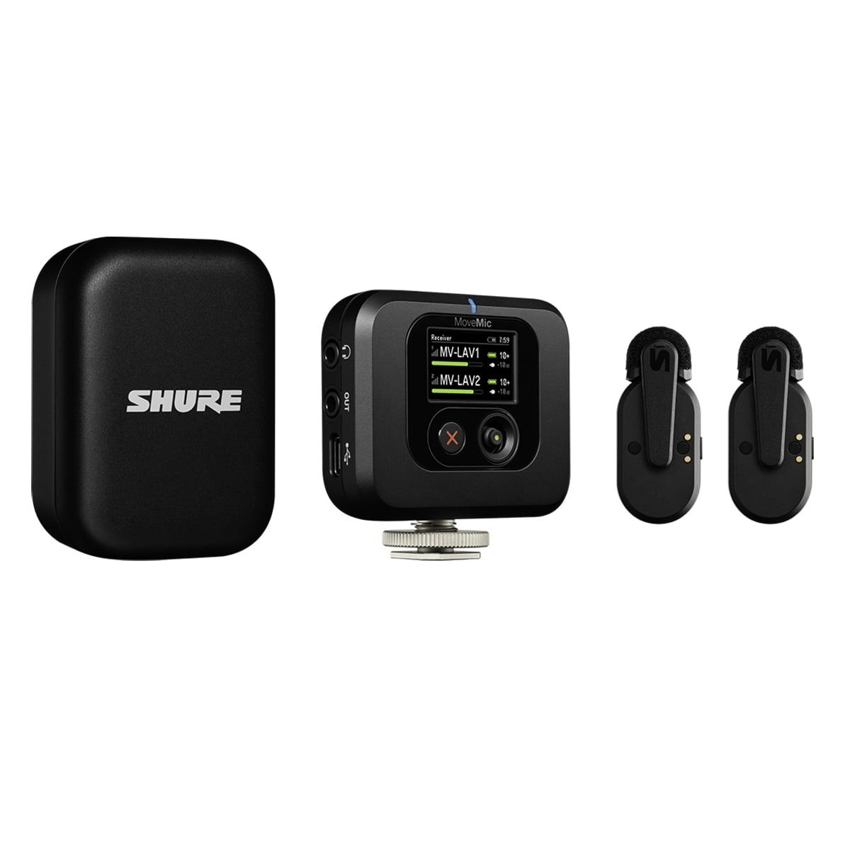 Shure MoveMic Two Receiver Kit - 50 Hz to 20 kHz Frequency Response ...