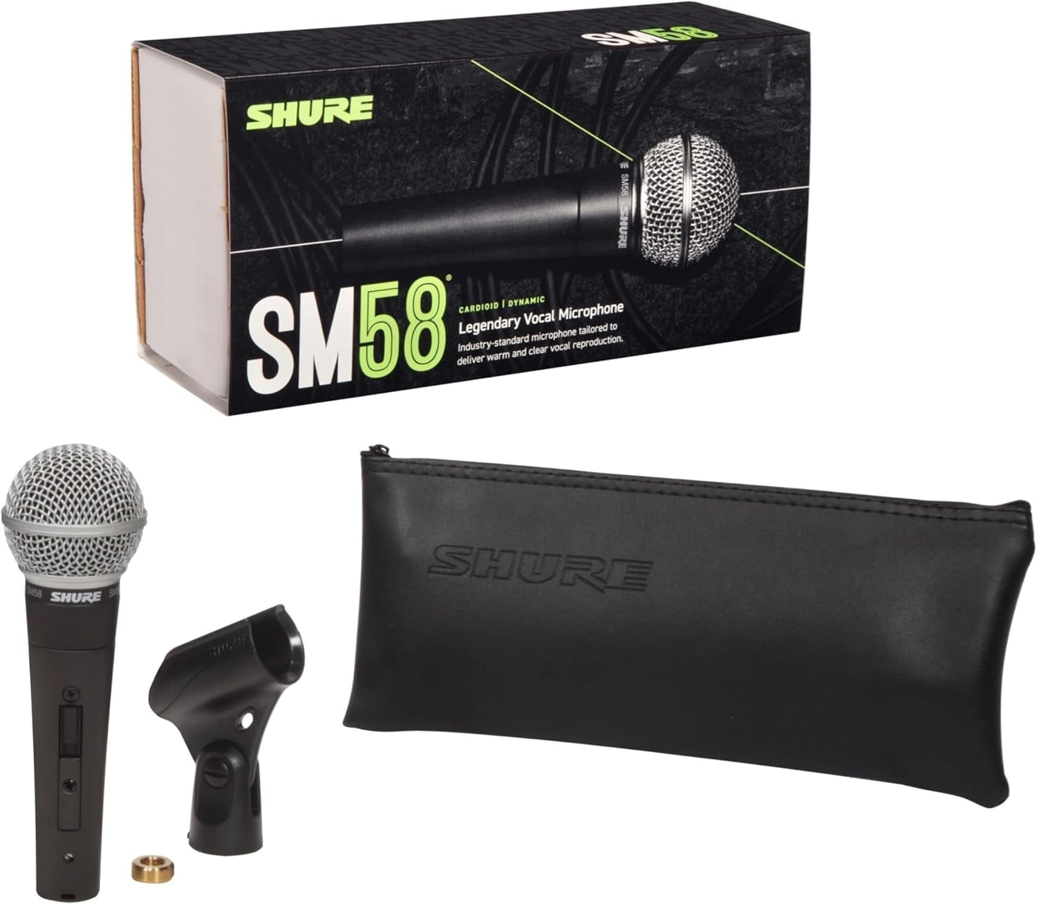 Shure SM58 Pro XLR Dynamic Microphone with On/Off Switch - Professional ...